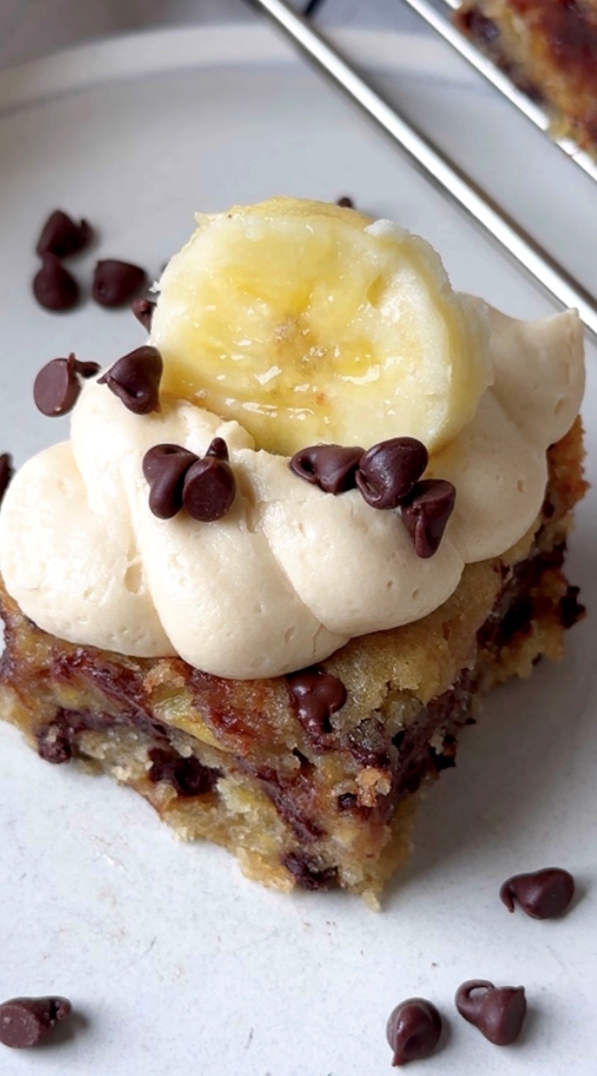 Banana Chocolate Chip Squares - Sweet Monkey